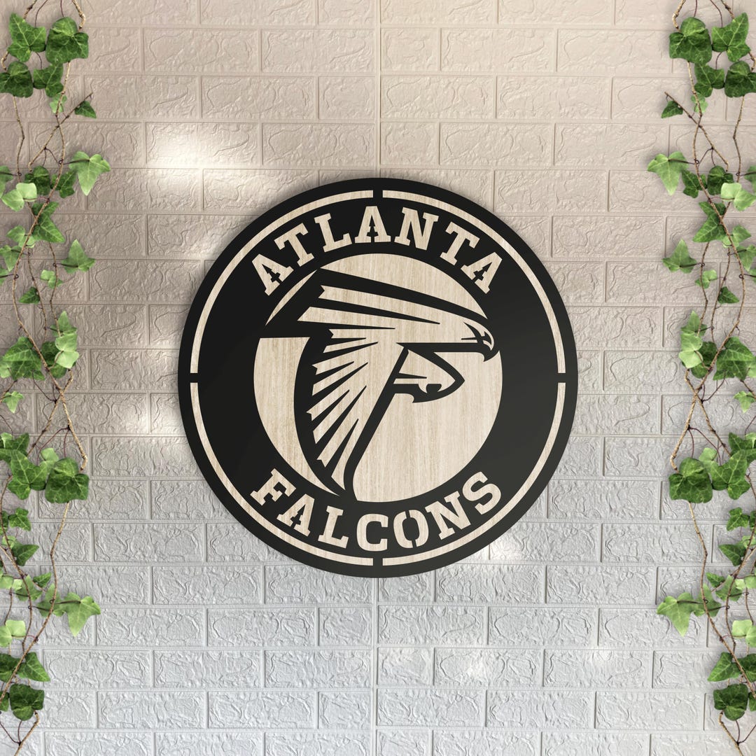 Atlanta Falcons Wooden Wall Decor, Laser Cut Design With Light and ...