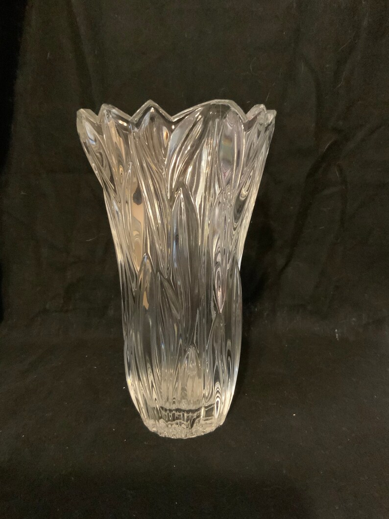 Lead Crystal Flower Vase - Etsy