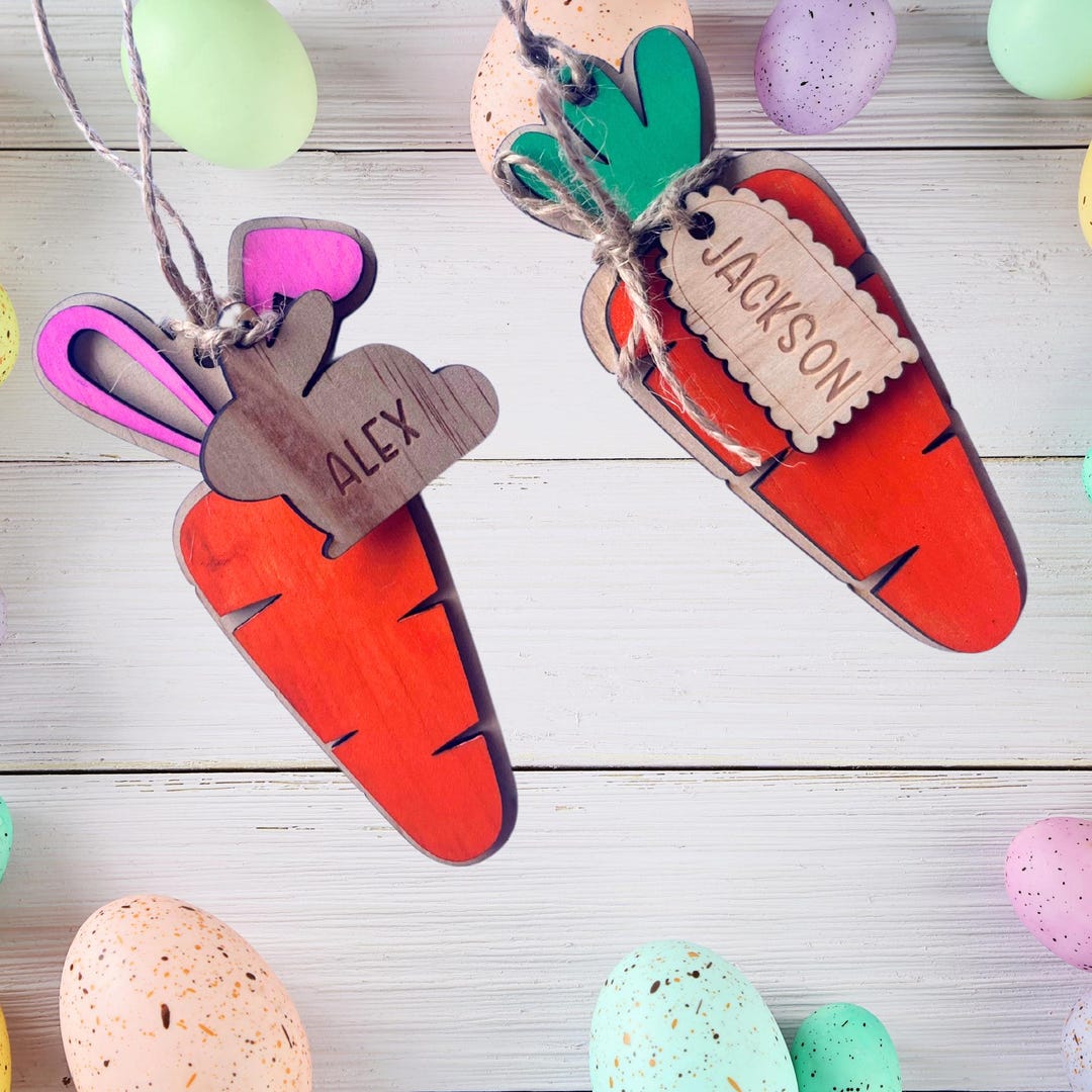 Carrot Tags Laser Cut File SVG Digital Download - - Etsy