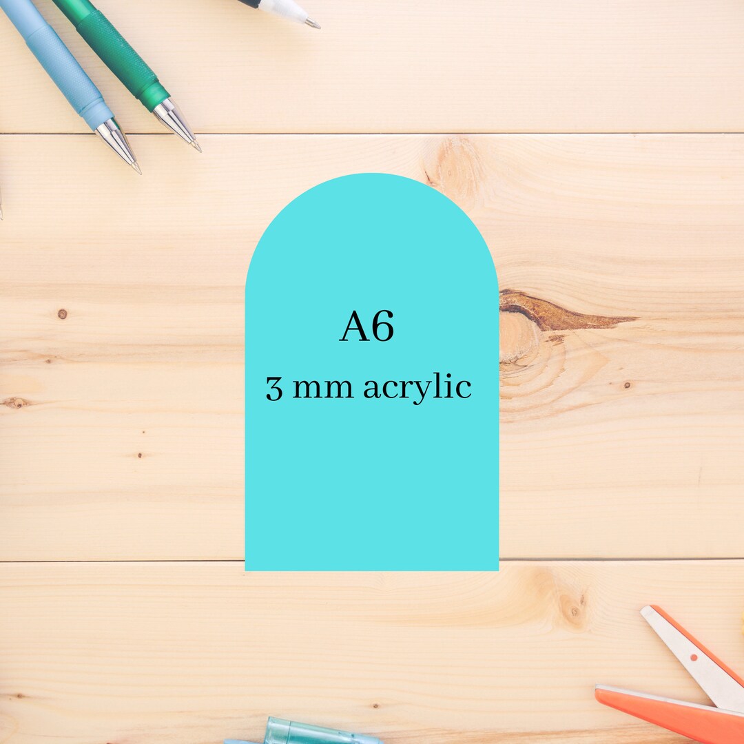 A6 Arch-3mm Acrylic - Etsy