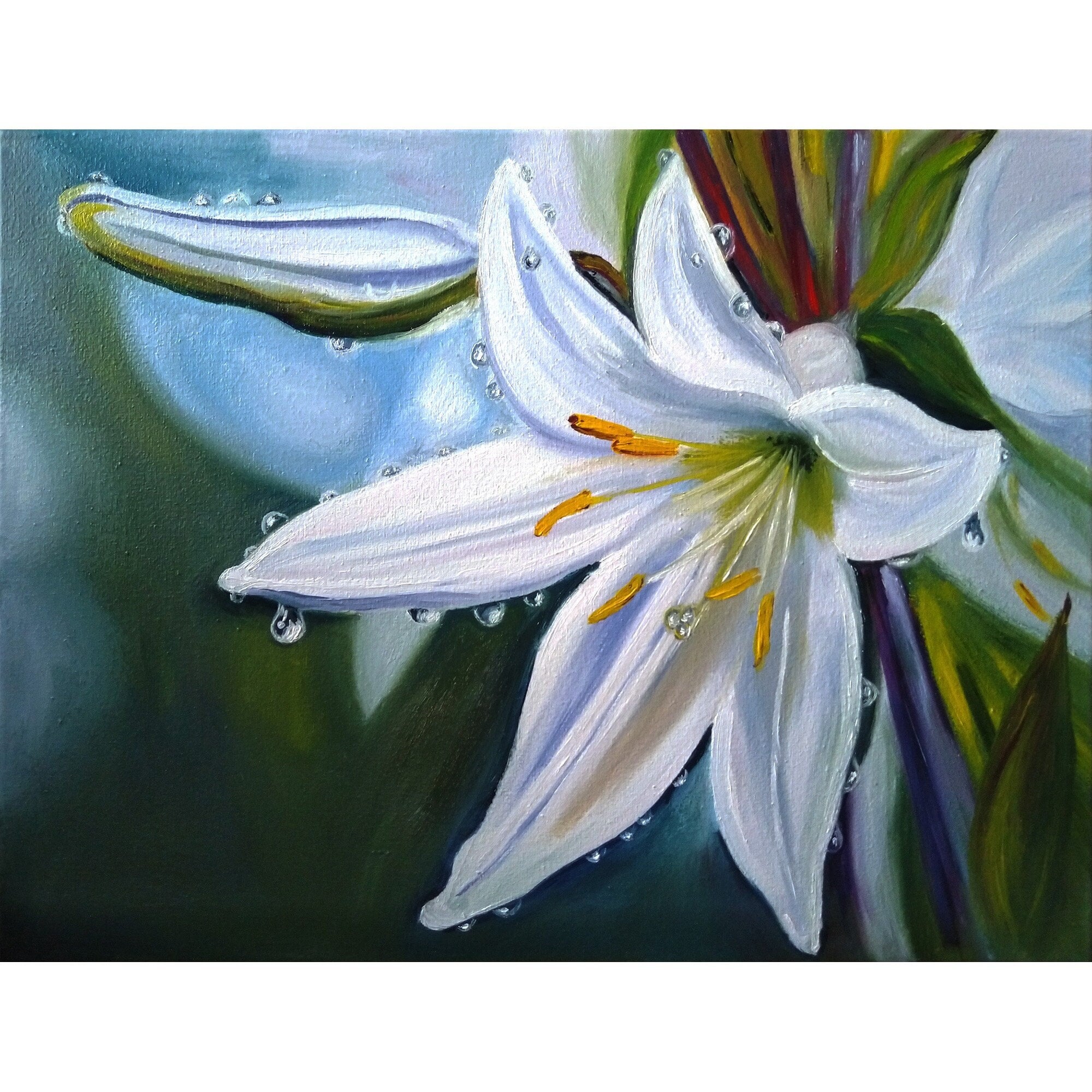 White Lily Painting