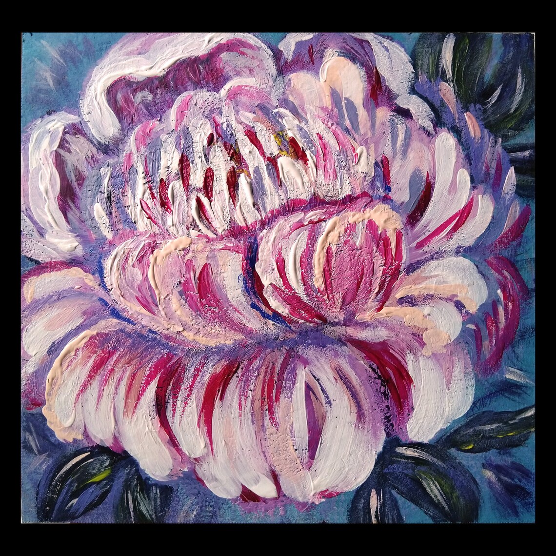 Peony Painting Floral Original Art Spring Blossom Abstract Art - Etsy