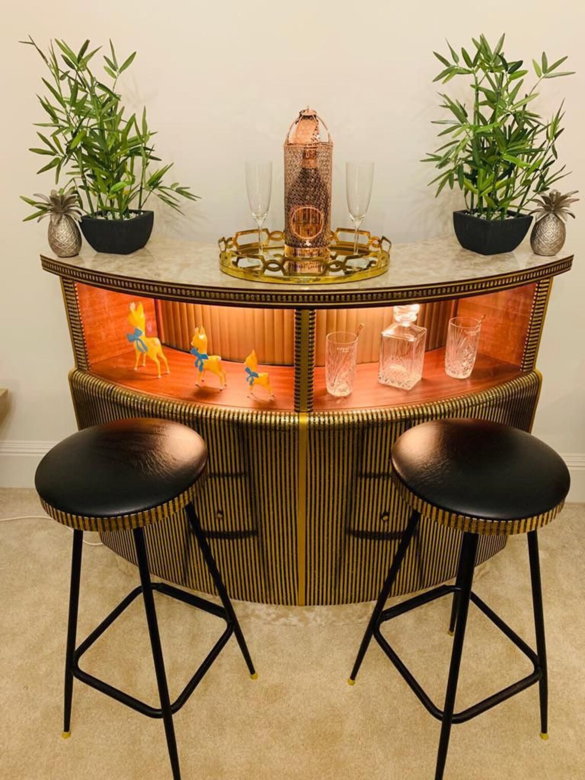 Cosmic Retro Vintage Antique Rare Cocktail Bar Absolutely Stunning ...