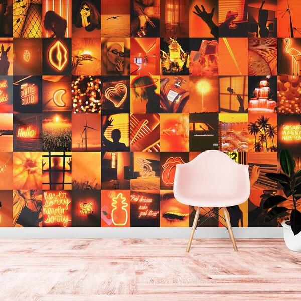 Orange Wall Collage - Etsy