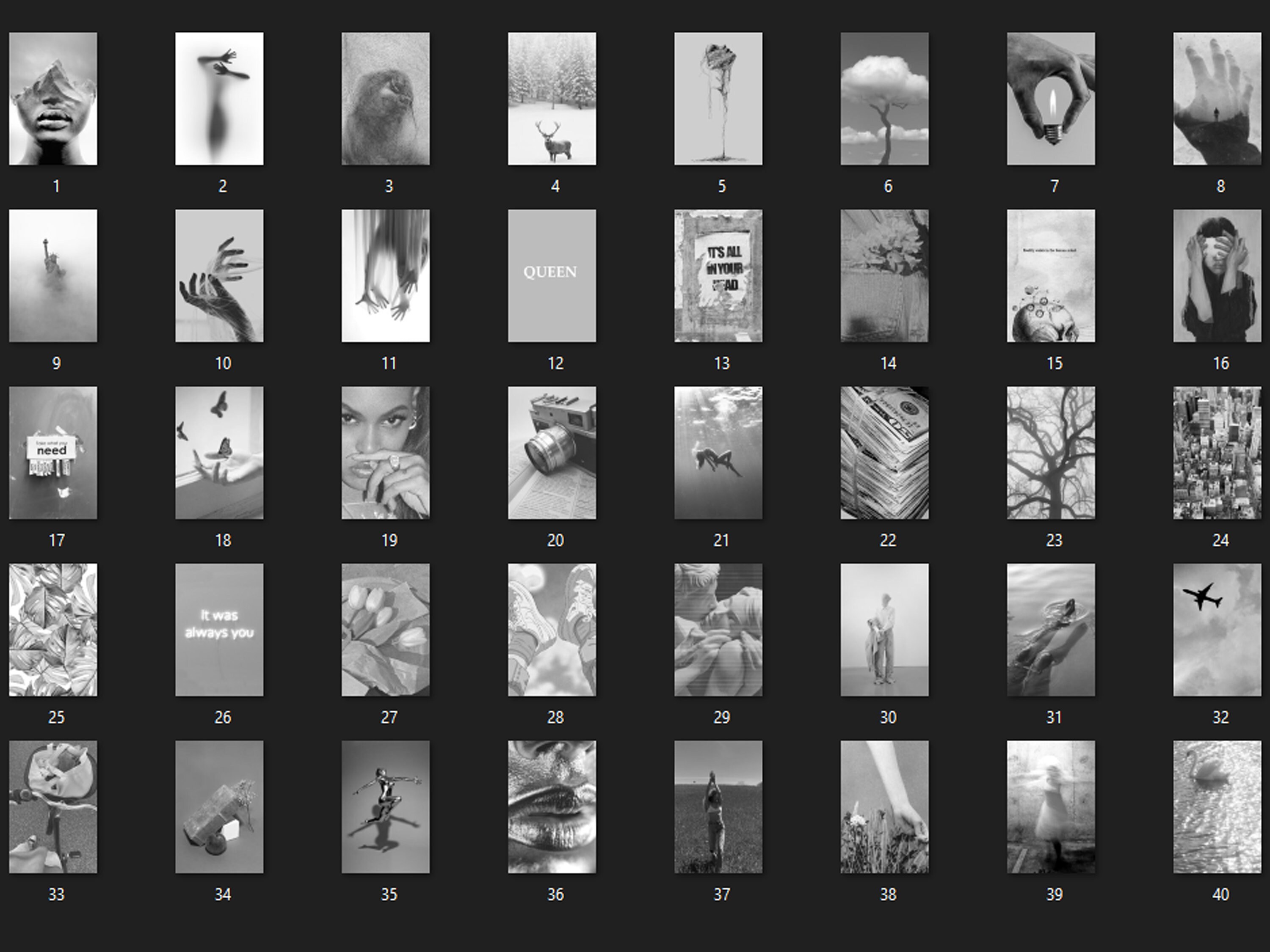 110 PCS Grey Wall Collage Kit Soft Gray Aesthetic Photo | Etsy