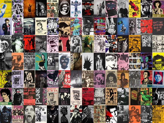 Punk Rock Wall Collage Kit 150 PCS Punk Posters Punk