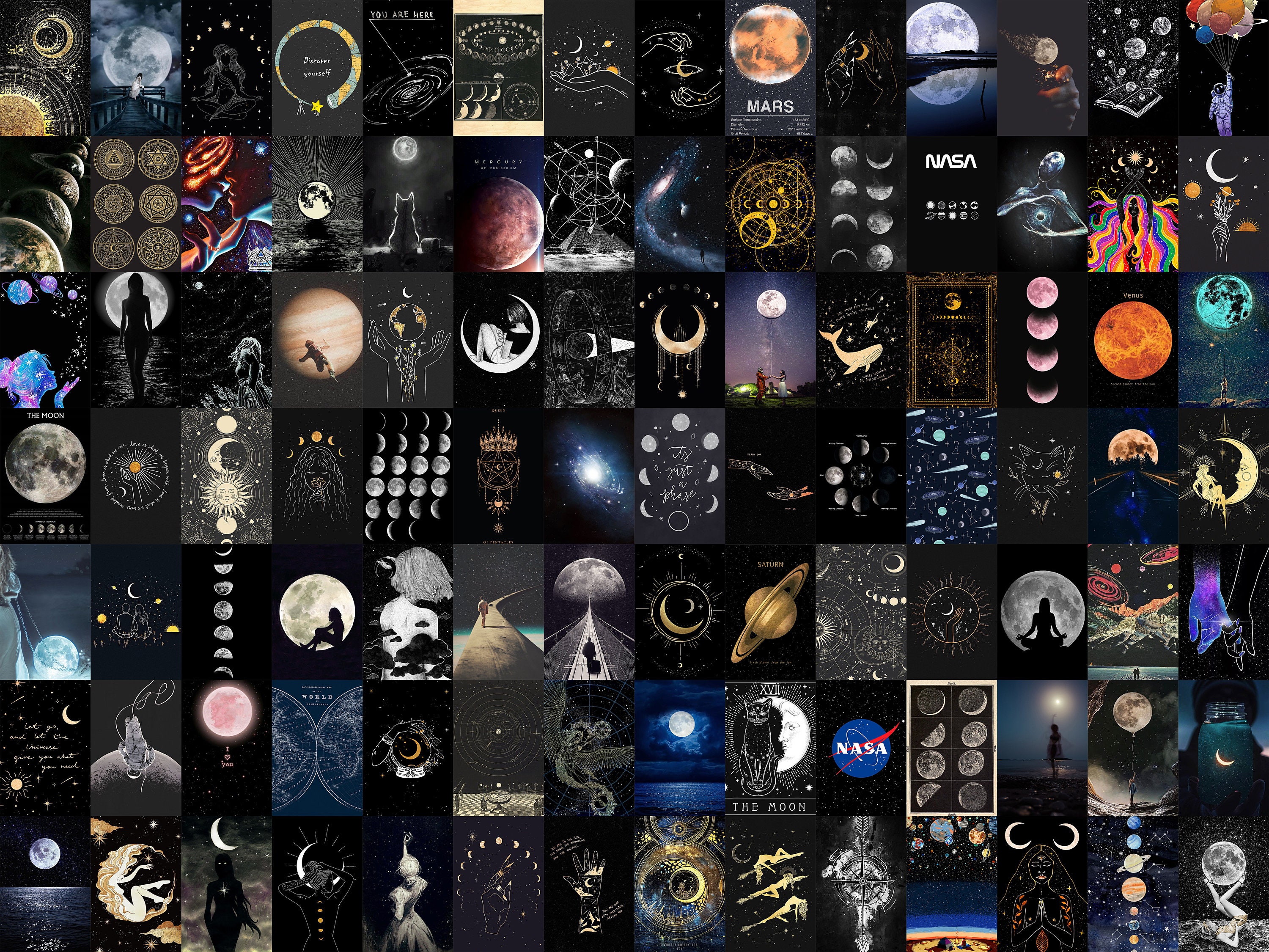 150 PCS Astronomy Wall Collage Kit Cosmos Aesthetic Photo - Etsy UK