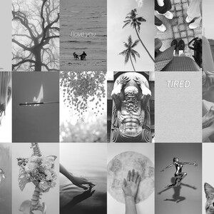 110 PCS Grey Wall Collage Kit Soft Gray Aesthetic Photo - Etsy