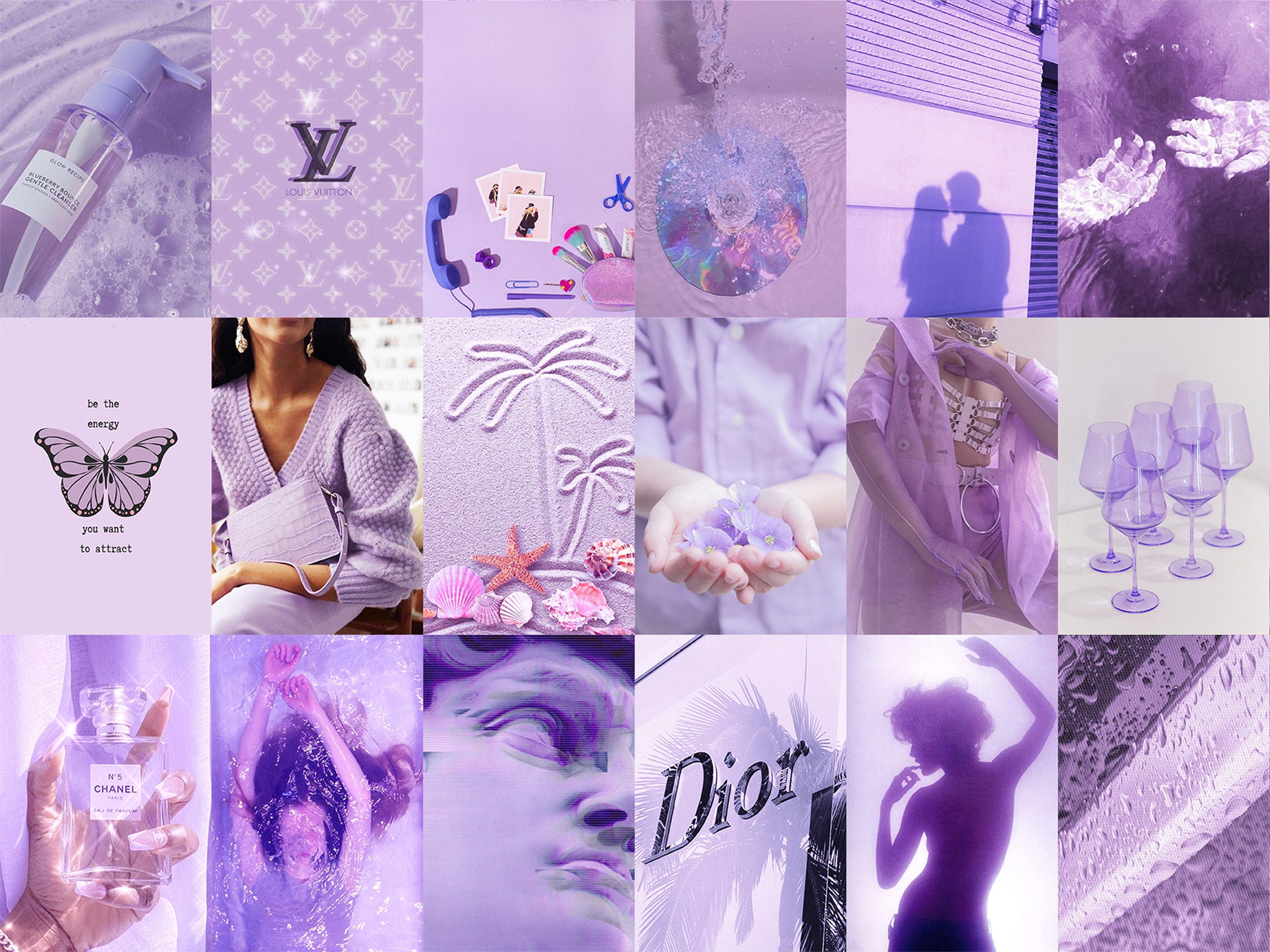 115 Stück Lavendel Lila Wand Collage Kit Lila Foto Collage | Etsy