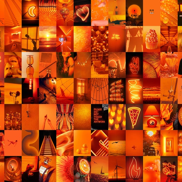 Orange Wall Collage - Etsy