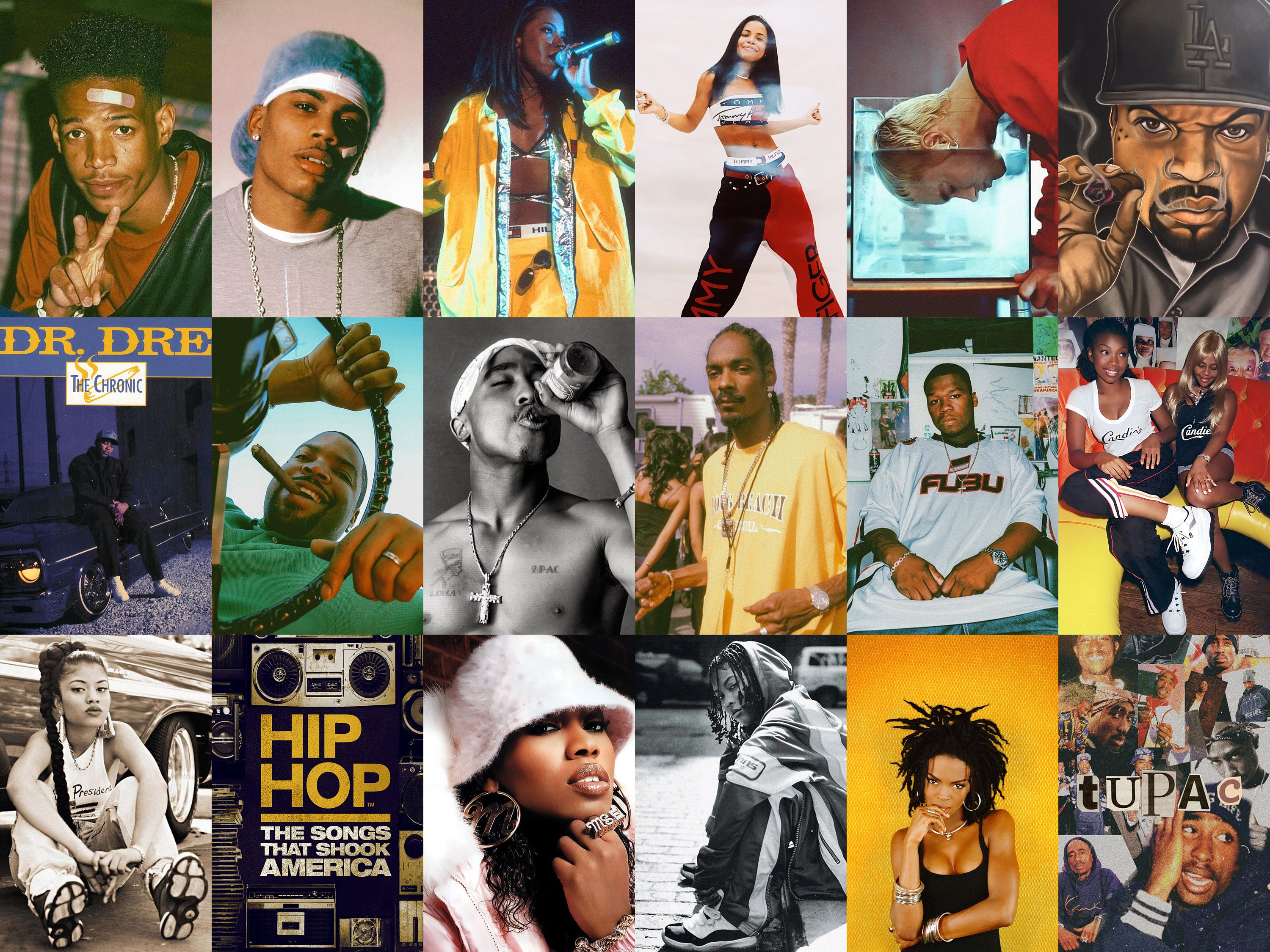 90s Hip Hop Collage