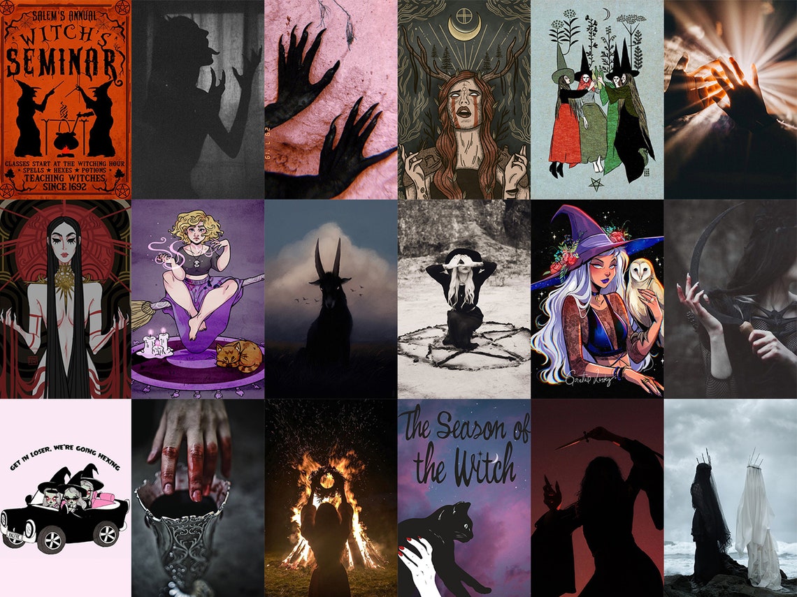 151 PCS Witch Wall Collage Kit Witch Aesthetic Photo | Etsy