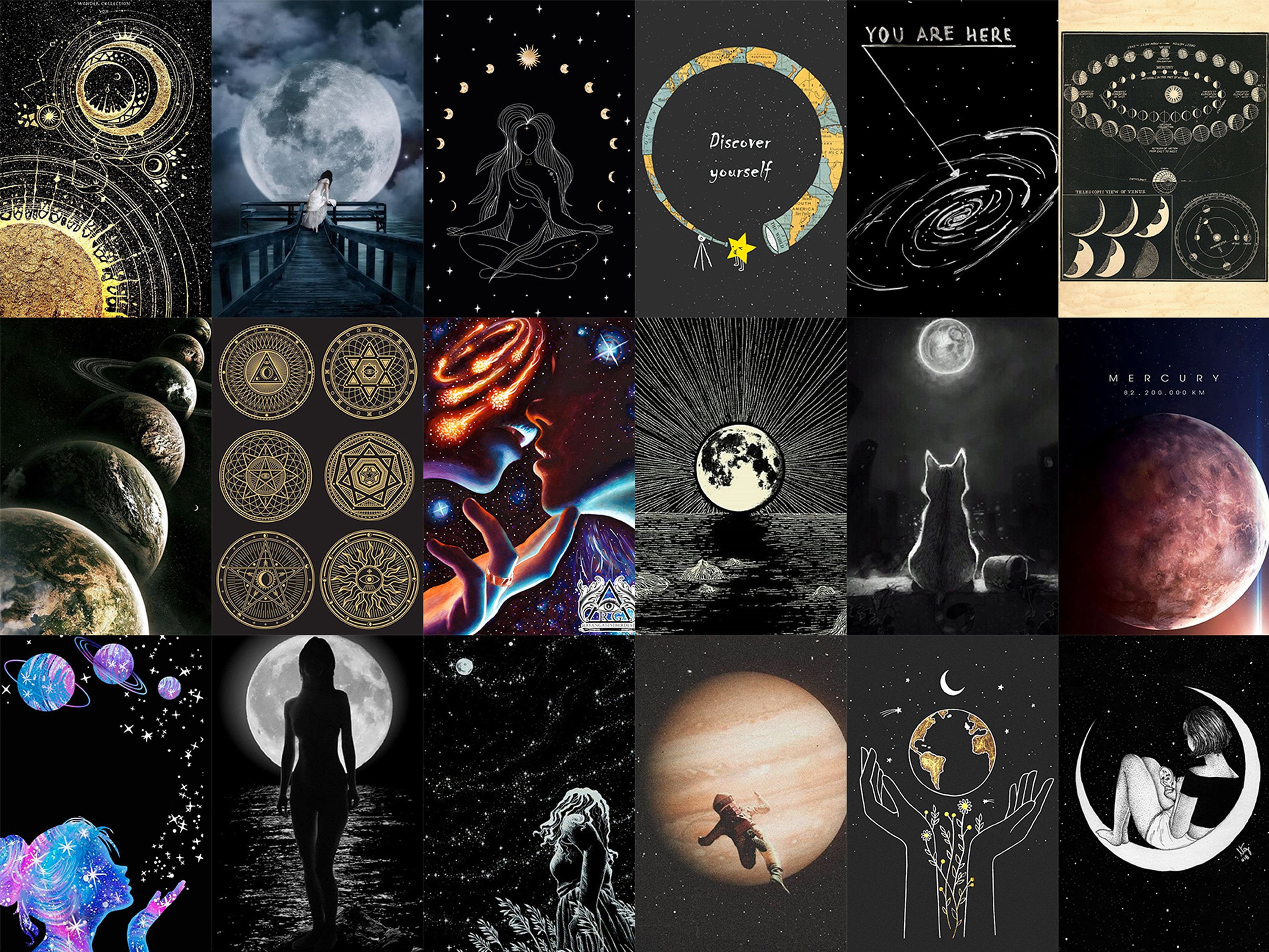 150 PCS Astronomy Wall Collage Kit Cosmos Aesthetic Photo - Etsy Ireland