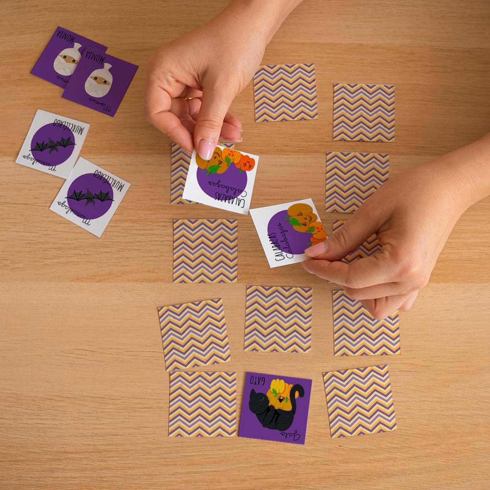 Halloween Memory Game, Printable Visual Memory Game, Printable ...