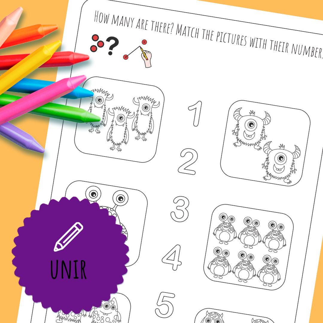 Printable Monster Activities, 4 Different School Activities for ...