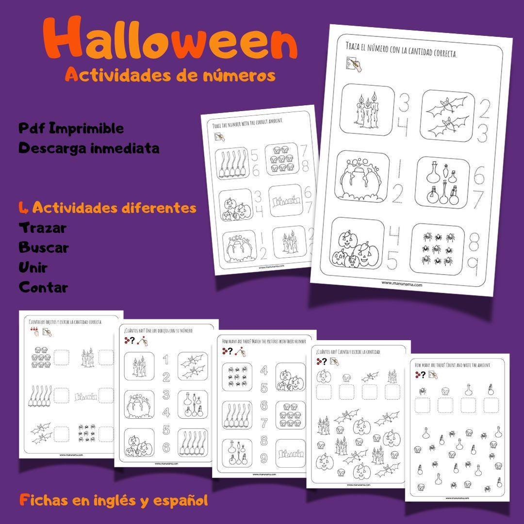 Printable Halloween Activities, 4 Different School Activities for ...