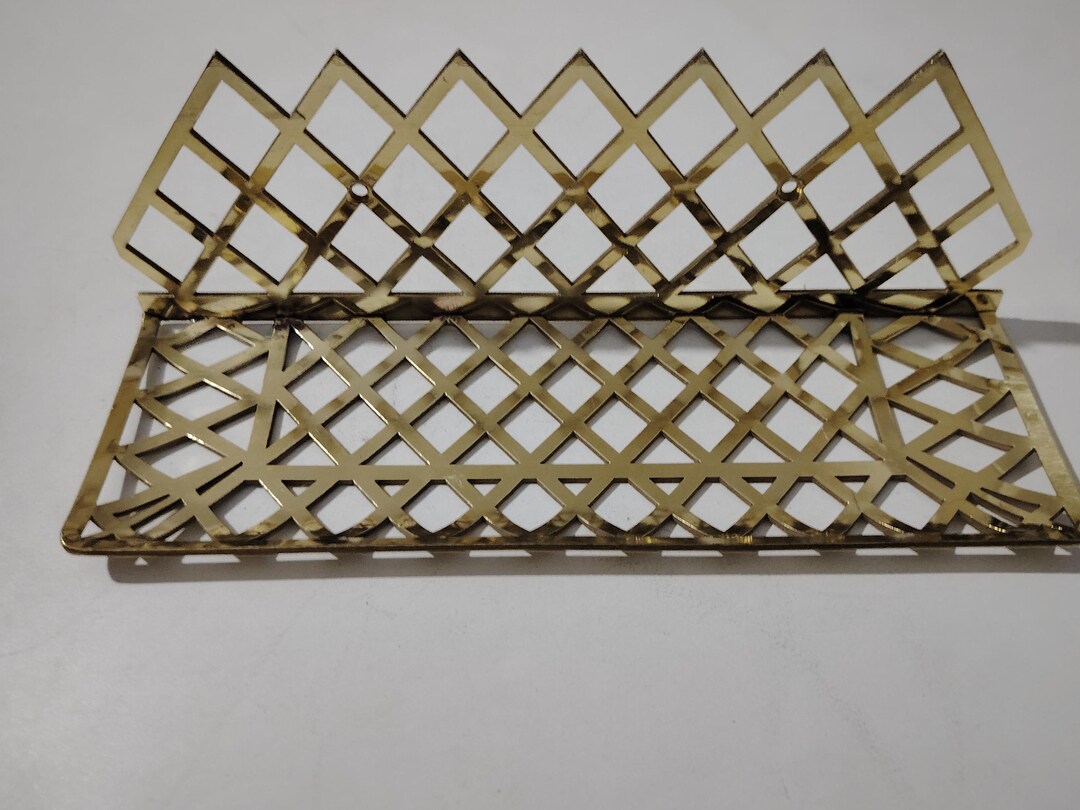 Unlacquered Brass Wall Grid Shelf , Handmade Shelf, , Shower Shelf - Etsy