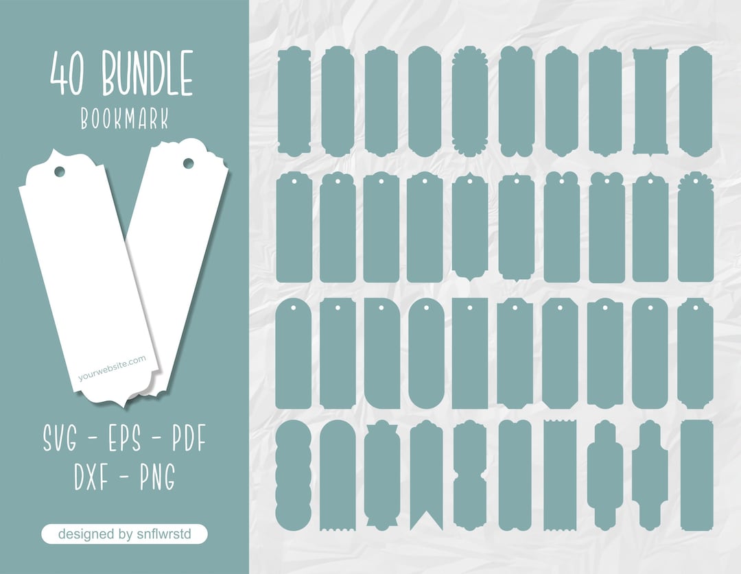 Bookmark Svg, Bookmark Template Bundle Svg, Bookmark Label Tags ...