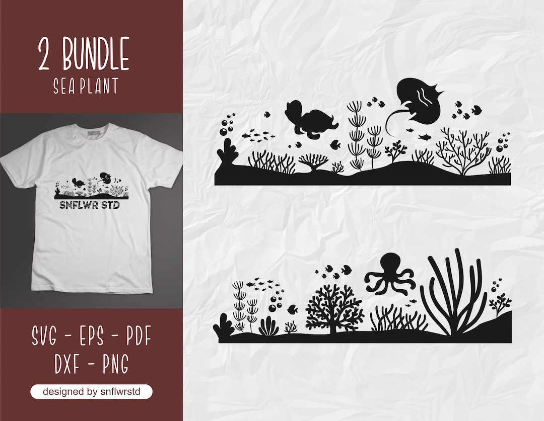 Sea Scene Svg, Sea Life Svg, Seaweed Svg, Corals Reef Svg, Undersea ...