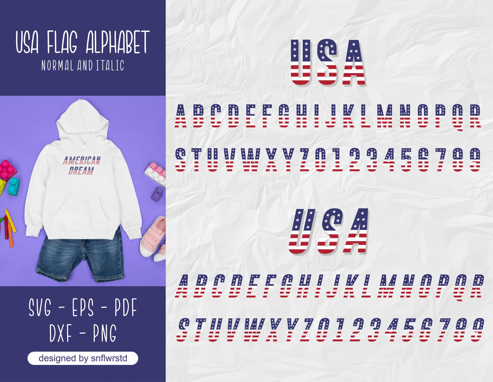 USA Flag Alphabet Svg American Flag Font Svg America Font - Etsy