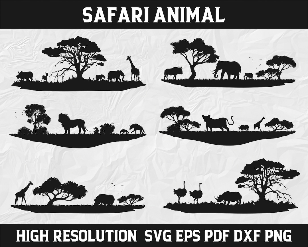 Safari SVG, Safari Africa Animal, Safari Png, Animal Clipart, Africa ...