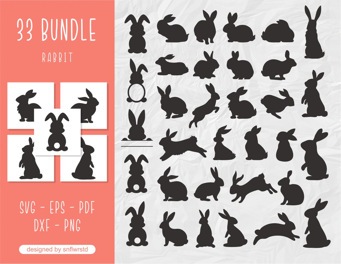Bunny Svg Rabbit Svg Rabbit Easter Svg Easter Bunny Svg | Etsy