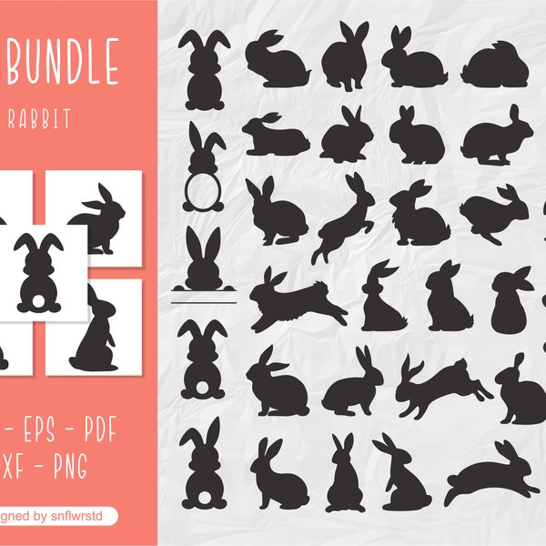 Rabbit Svg - Etsy