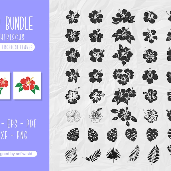 Hawaiian Flower Svg - Etsy