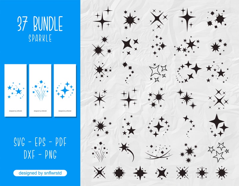 Sparkle Svg Sparkle Bundle Svg Sparkle Clipart Star Sparkle - Etsy