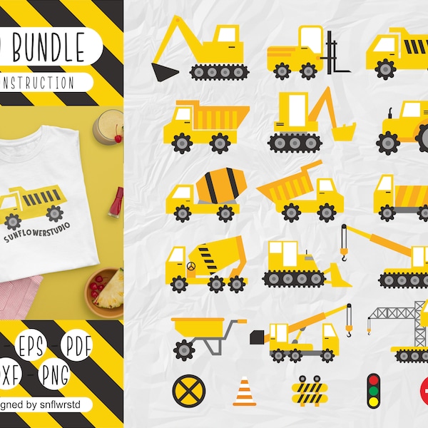 Construction Trucks Svg - Etsy