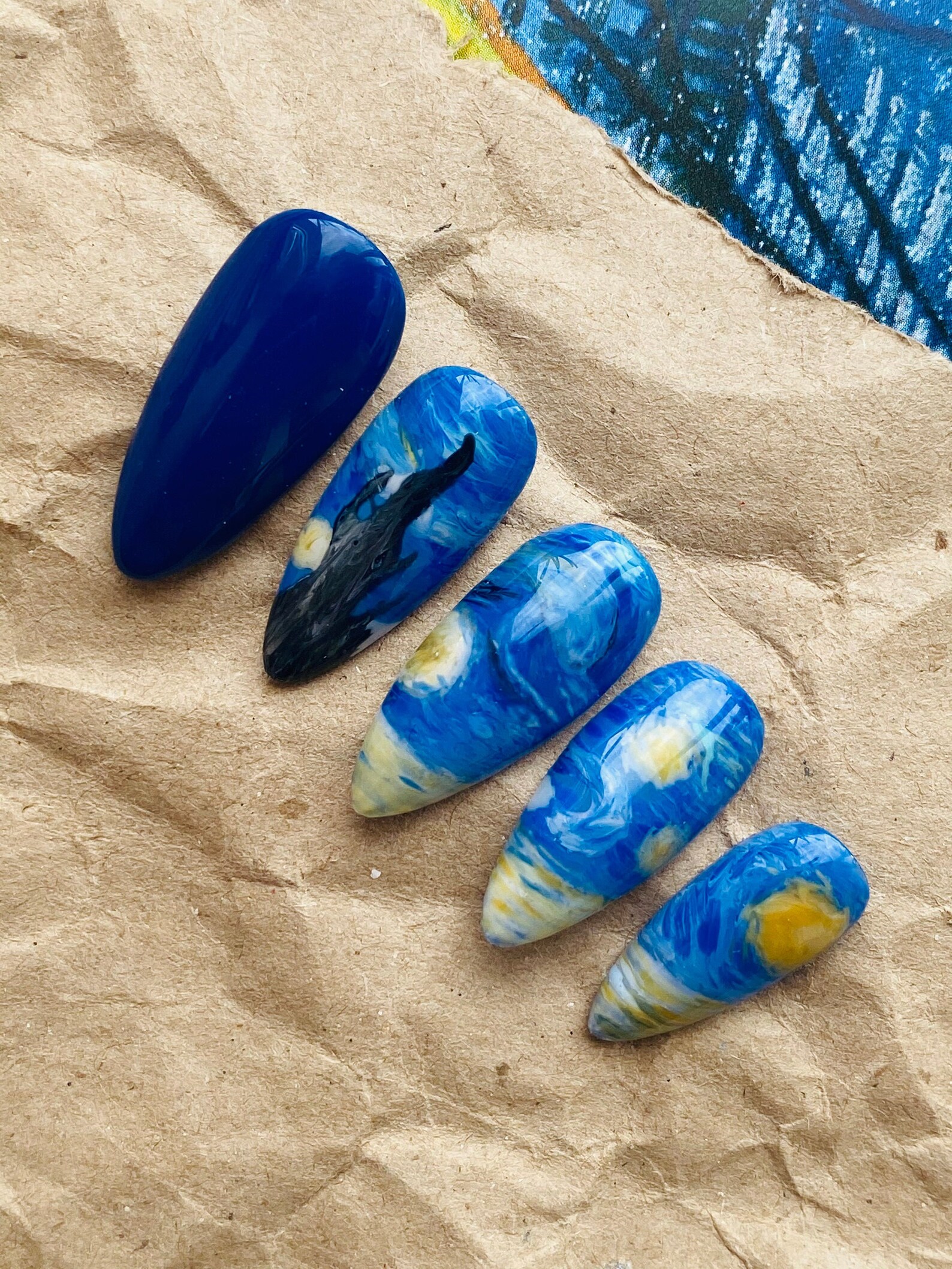 VAN GOGH Vincent Van Gogh Press on Nails Stick on Short - Etsy