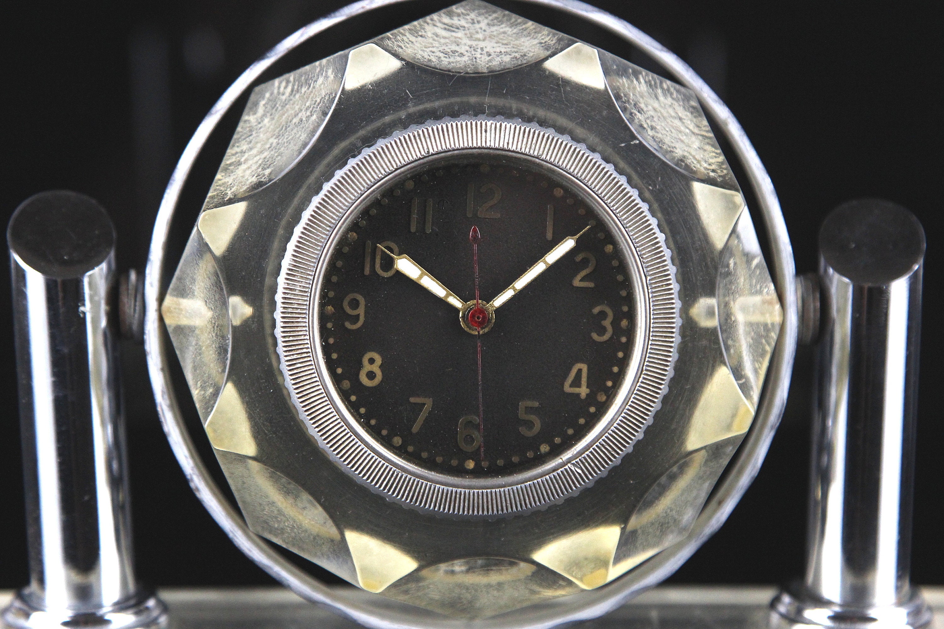 Soviet Mechanical Tank Panel Watch Desk Clock Mantel Stopwatch Time ...