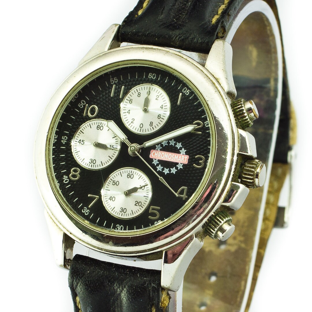 CHRONOSMART Quartz Chronometer Chronograph Wristwatch Watch - Etsy