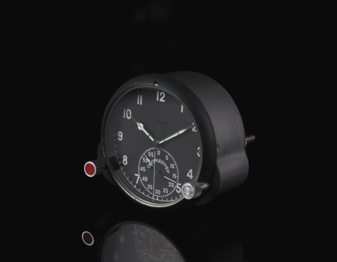 Soviet Mechanical Aviation Watch Clock Stopwatch Time Fly Chronograph ...