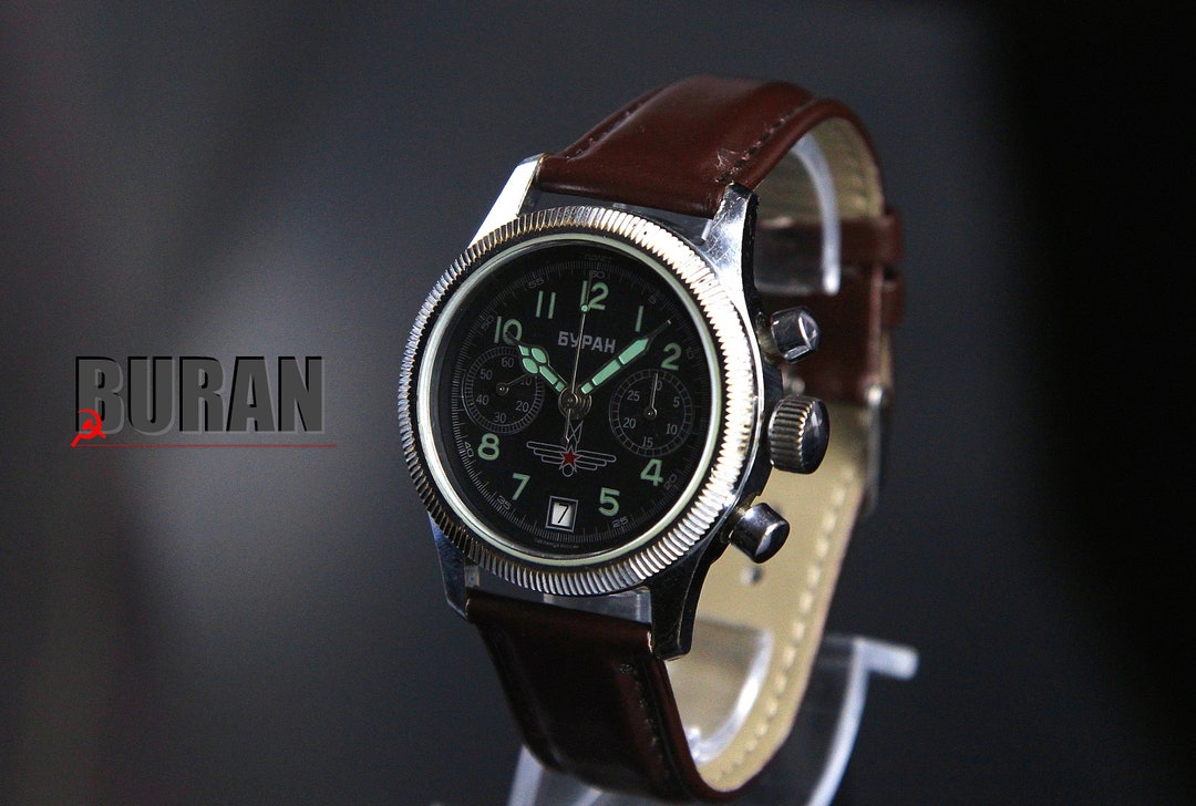 Watch POLJOT BURAN Chronograph 3133 Military Men's Wrist Watch Made in ...
