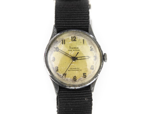 Swiss Watch Huma Vintage Old Rare Mechanical Wristwat… - Gem