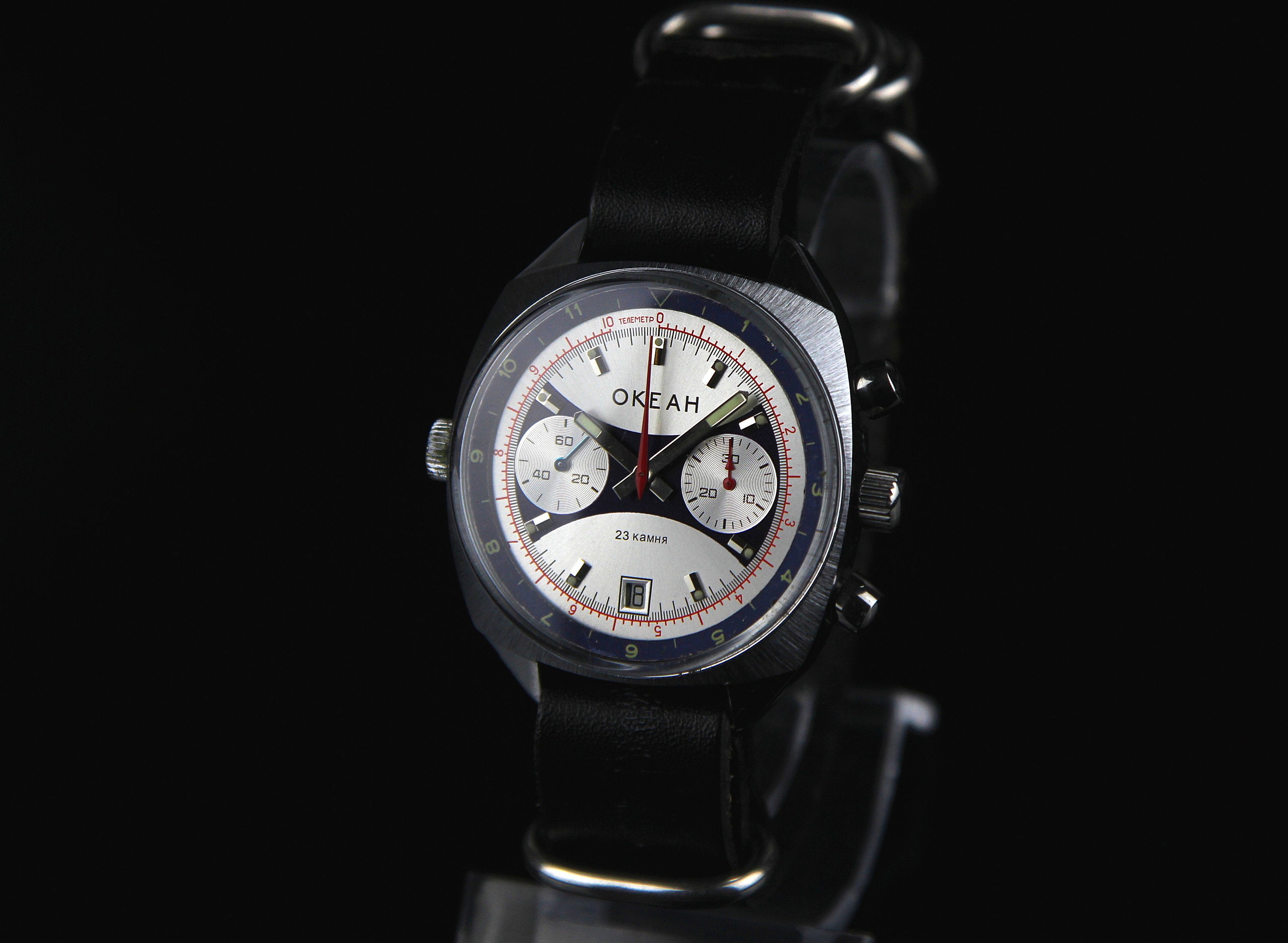 Watch Poljot Chronograph Ocean USSR Vintage Wristwatches USSR Okean ...