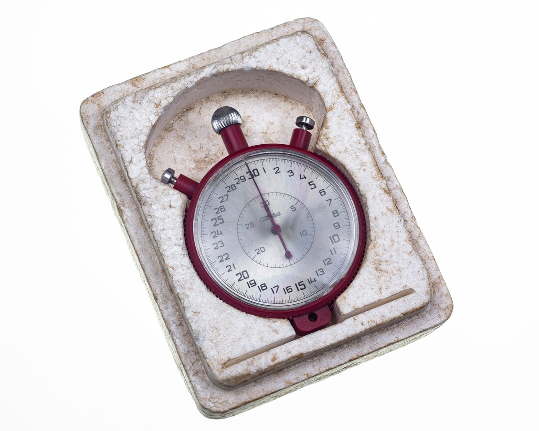 SLAVA Soviet Vintage Stopwatch Mechanical Chronometer Chronograph ...