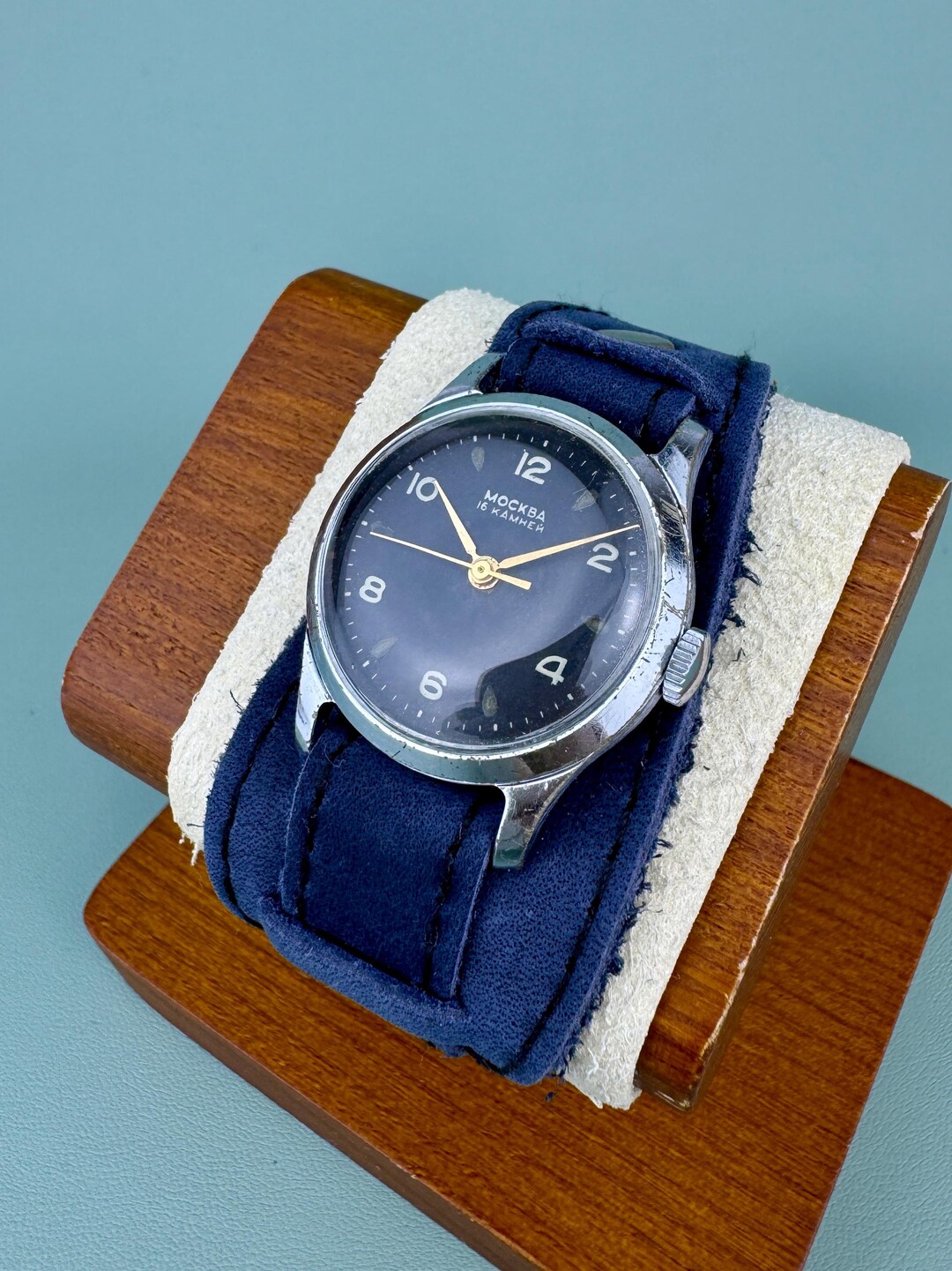 Moscow Watch Moskva Soviet Vintage Men Mechanical Wristwatch USSR 1mchz ...