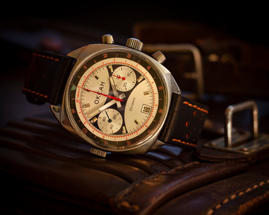 Watch Poljot Chronograph Ocean USSR Vintage Wristwatches USSR Okean ...