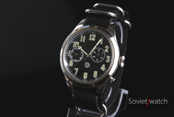 Soviet Chronograph SLAVA Wristwatch Men's watch 2Chz … - Gem