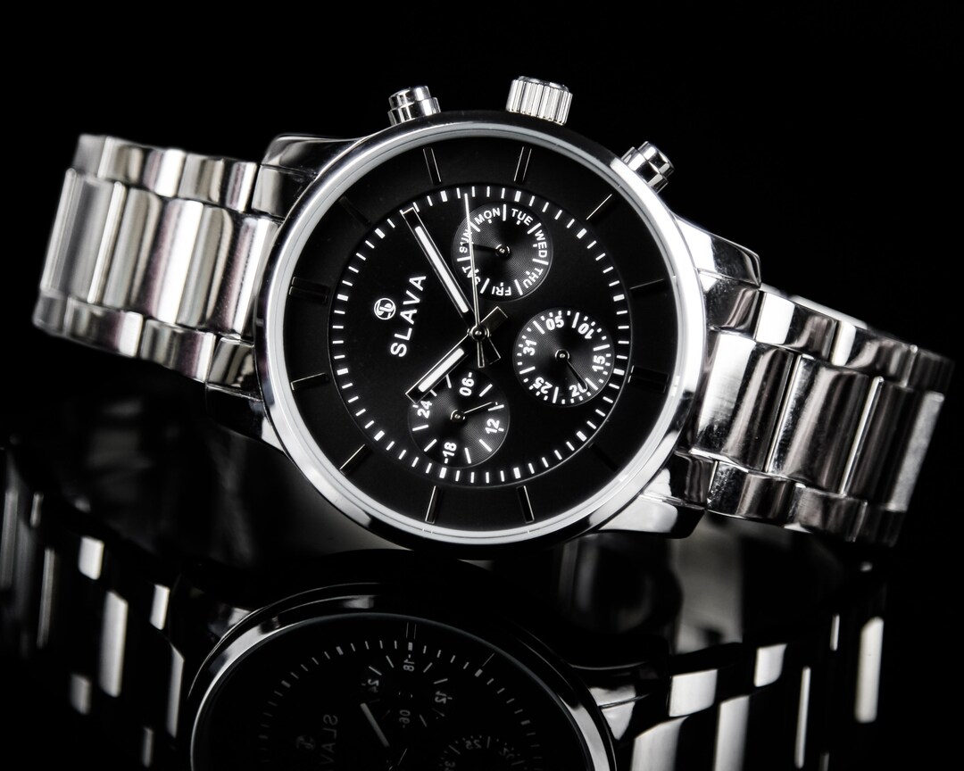 SLAVA Mens Wristwatches Watch Chronograph Classic Qartz - Etsy