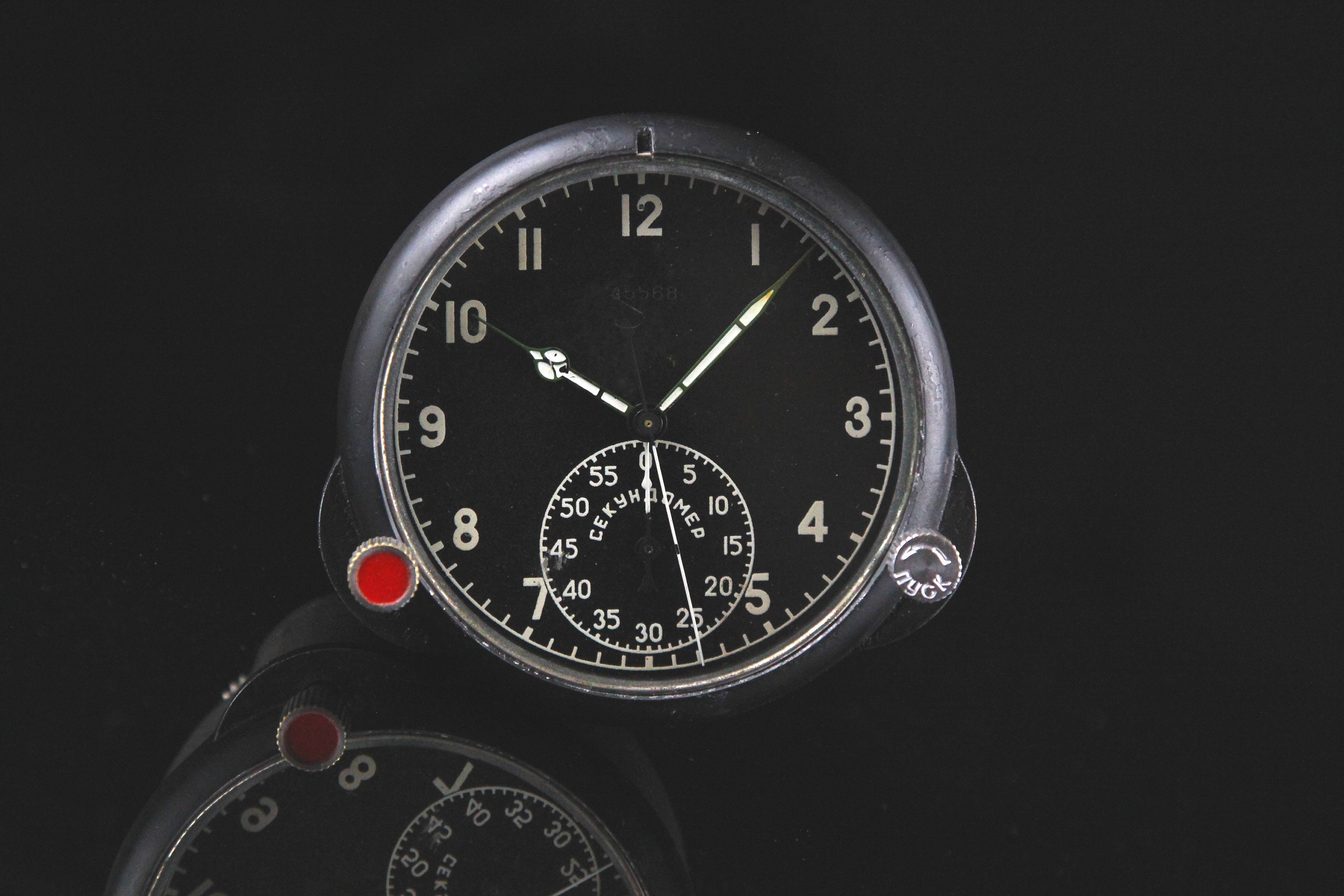 Soviet Mechanical Aviation Watch Clock Stopwatch Time Fly Chronograph ...