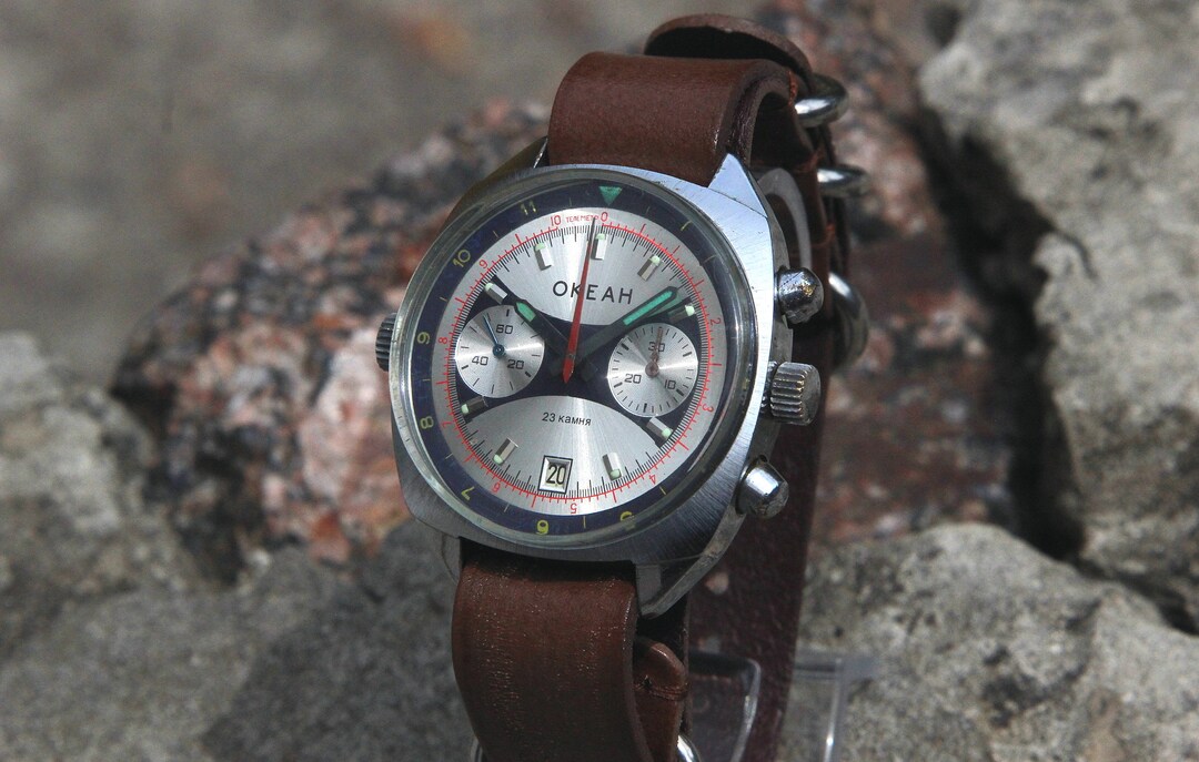 POLJOT Ocean Men's Mechanical Wrist Watch Chronograph Navigation Watch ...