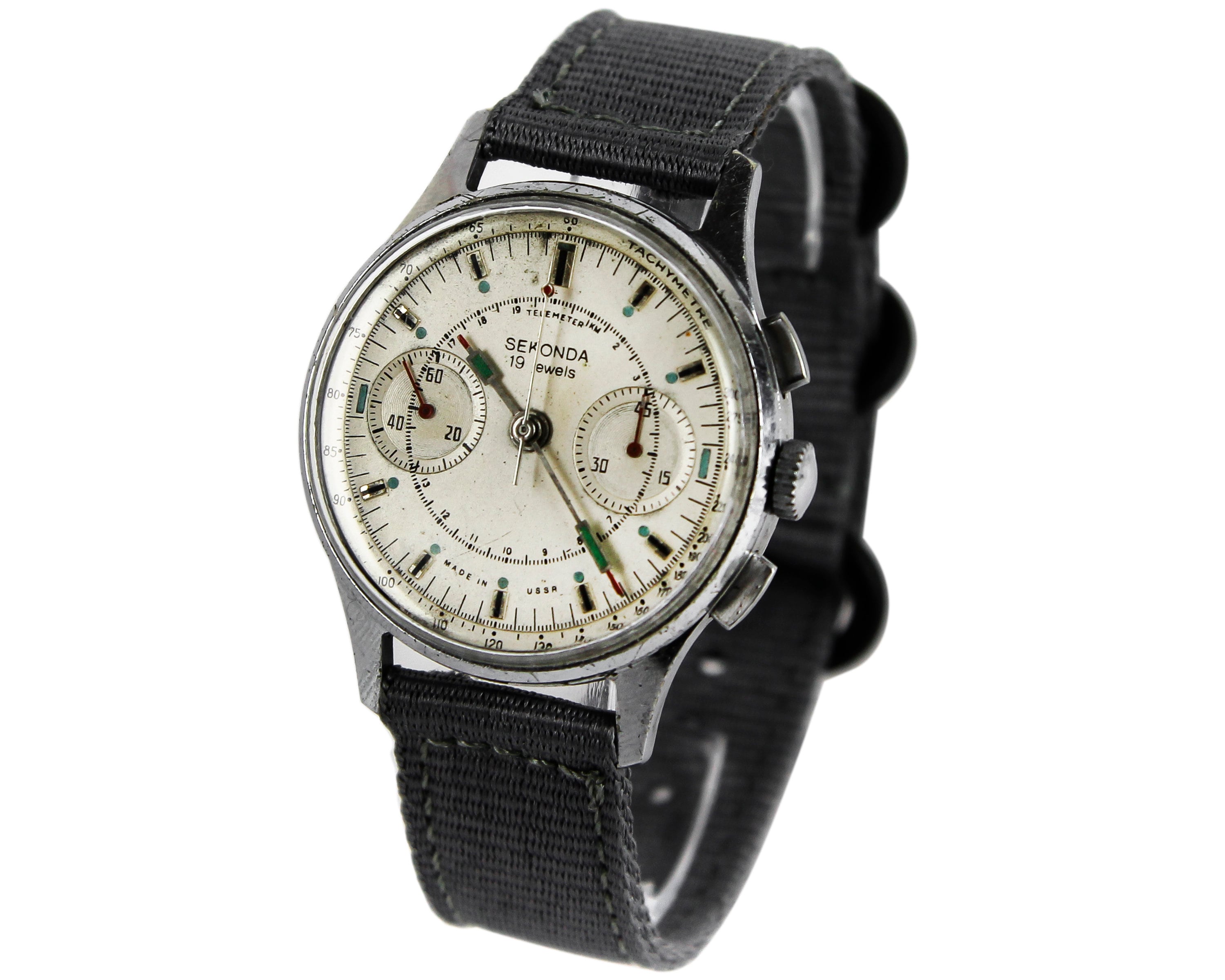 SEKONDA Chronometer Chronograph Soviet Vintage Mechanical Wristwatch ...