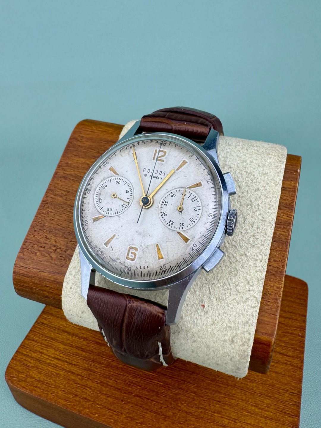 Soviet Original Men's Mechanical Wristwatch Chronograph POLJOT Watch ...