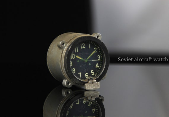 Soviet Mechanical Tank Panel Watch Clock Stopwatch Time AChS AVRM - 5 ...
