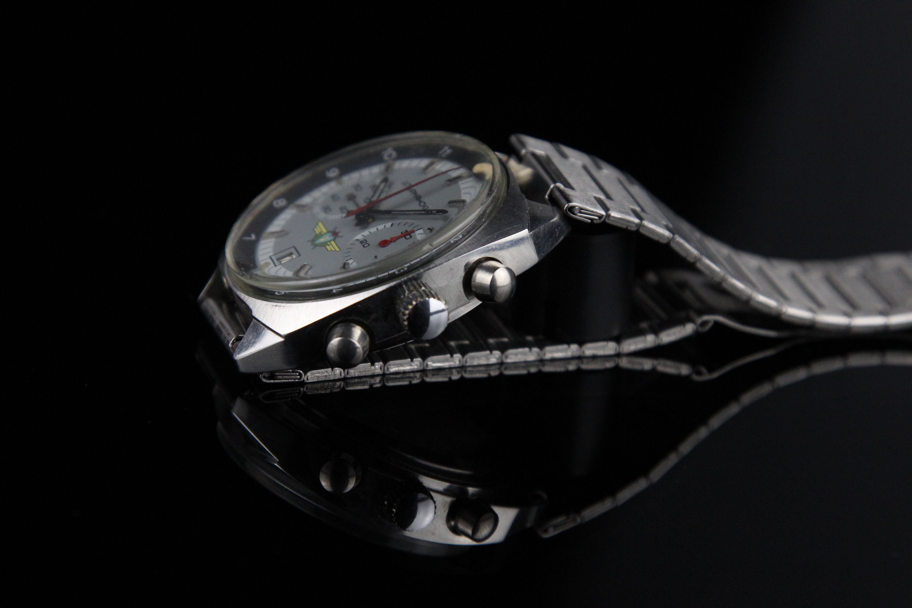 RARE Original Watch POLJOT Ocean Sturmanskie 3133 Chronograph Stainless ...