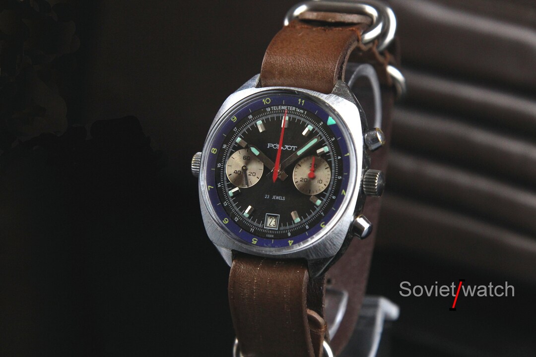 Men's Mechanical Wrist Watch Chronograph POLJOT Ocean Navigation Watch ...