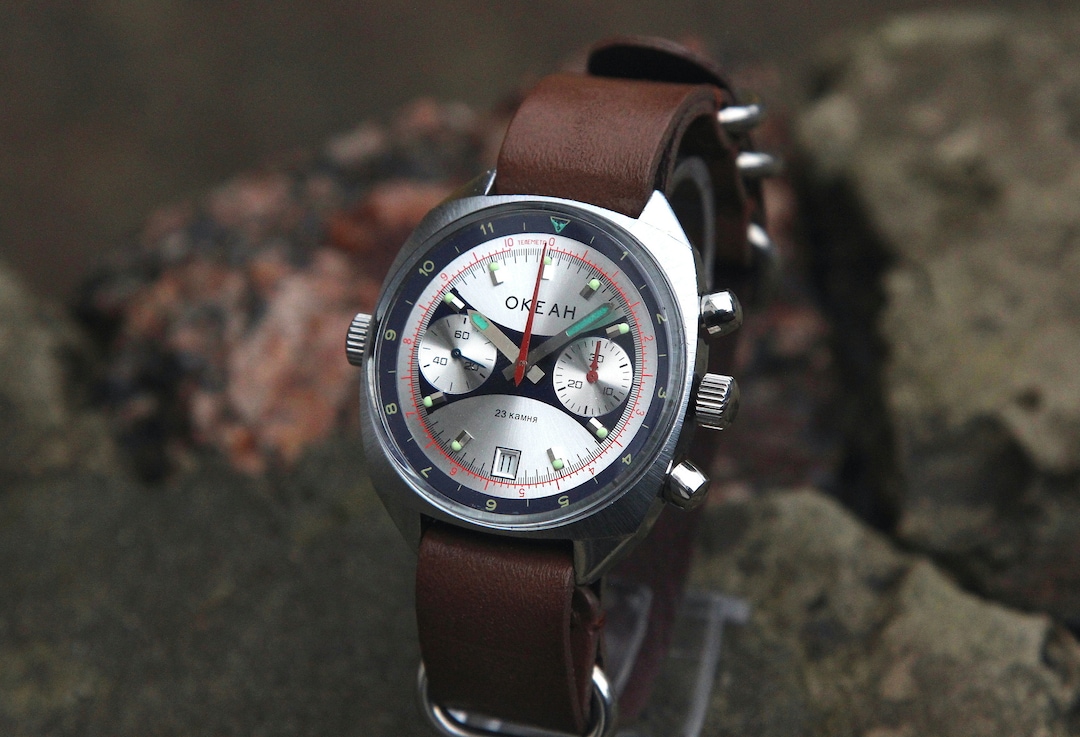 Soviet Men's Mechanical Poljot OCEAN Stainless Steel Shturmanskie ...